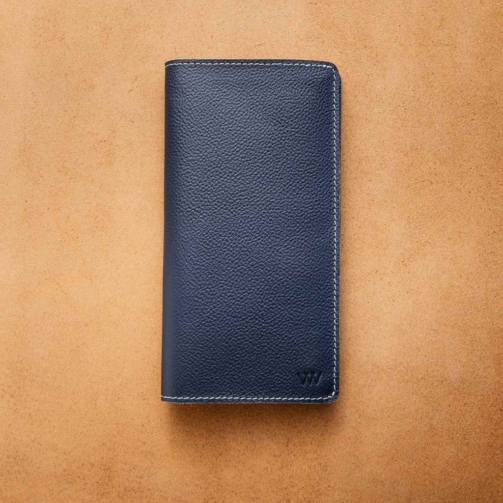 Long Mobile Wallet LW1 Yale Blue - WildWoven Leather Products