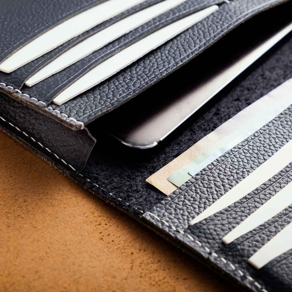 Long Mobile Wallet LW1 Yale Blue - WildWoven Leather Products