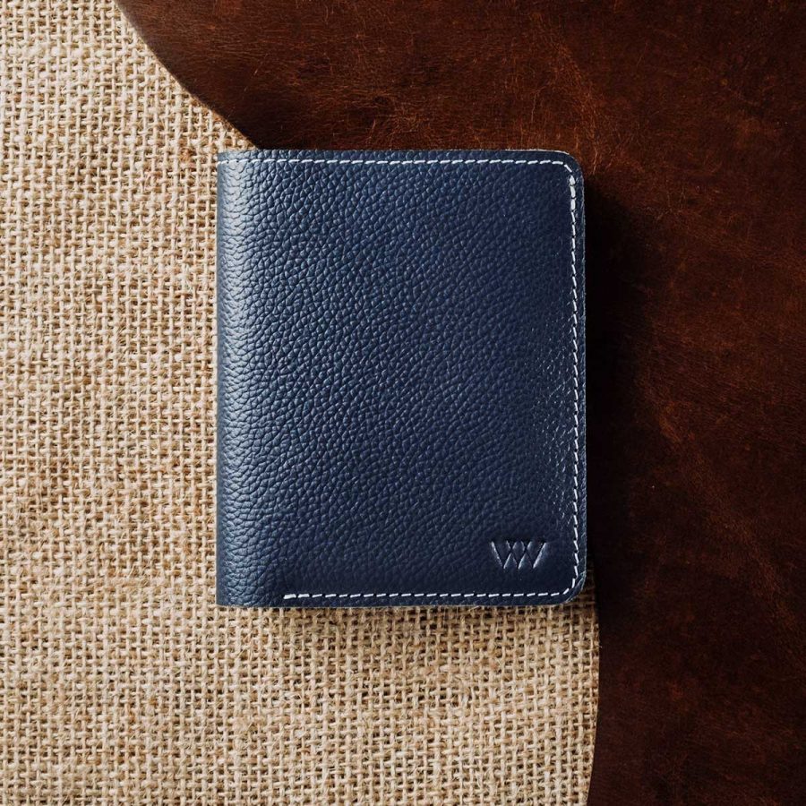 Wallet B1 Yale Blue - Handmade Bifold Original Leather Wallet Bangladesh