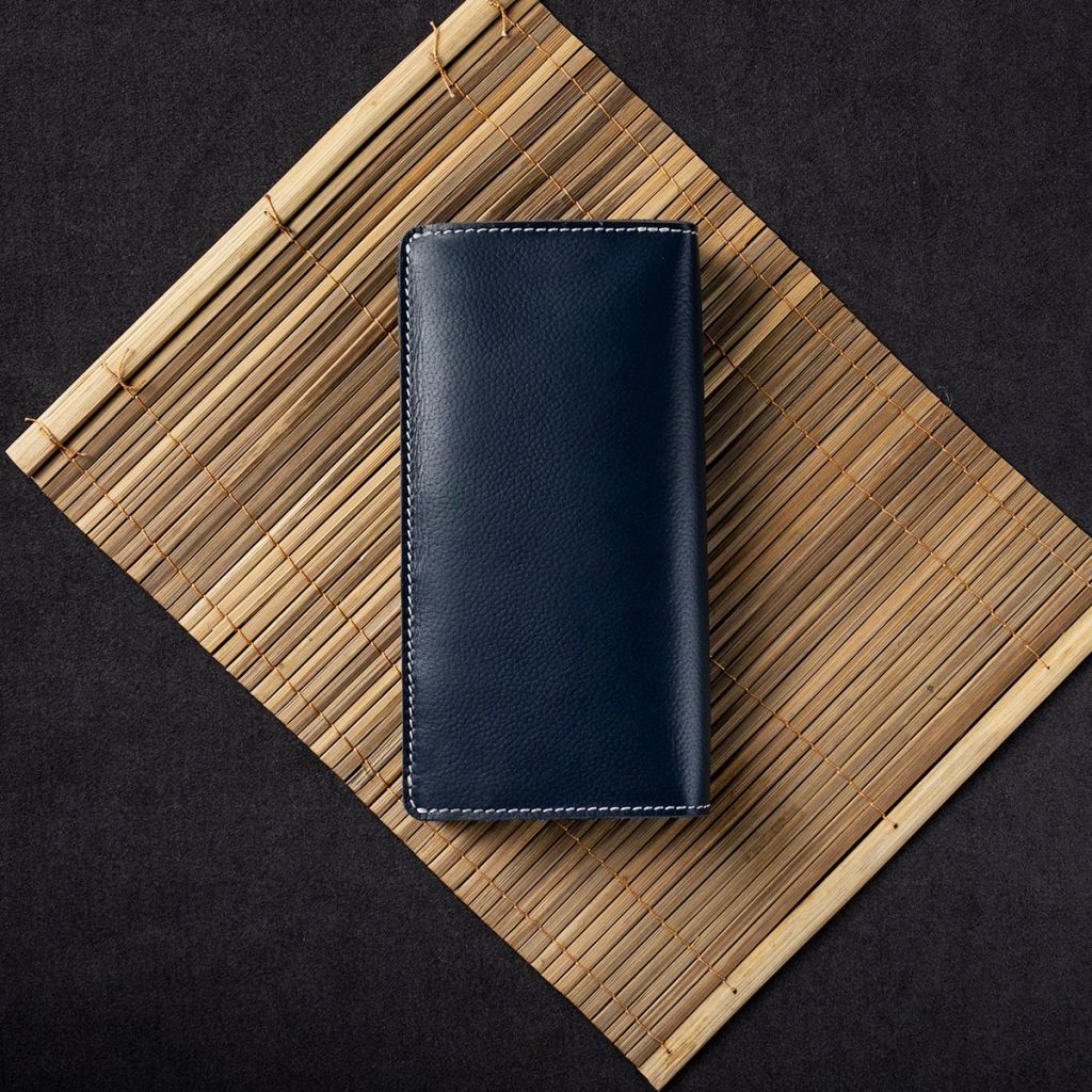Long Wallet LW2 Yale Blue - WildWoven Leather Products