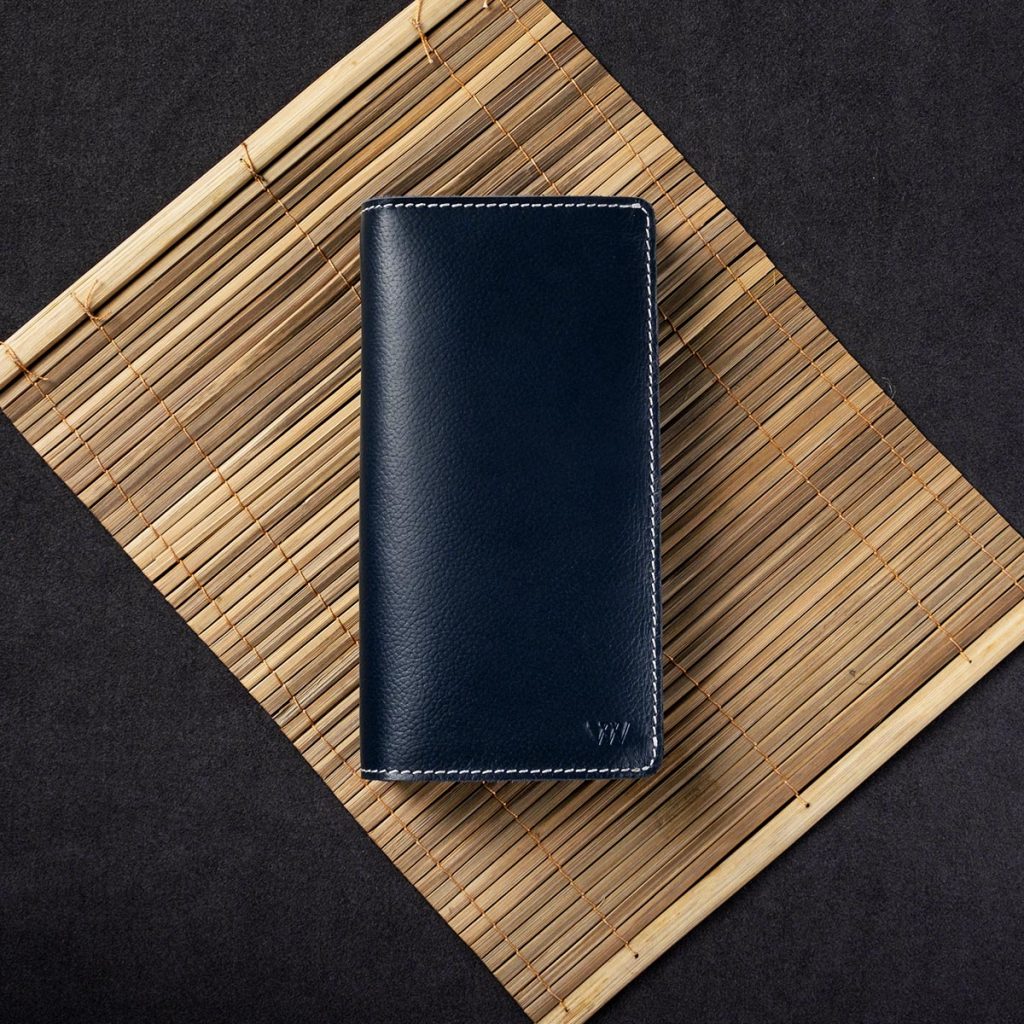 Long Wallet LW2 Yale Blue - WildWoven Leather Products