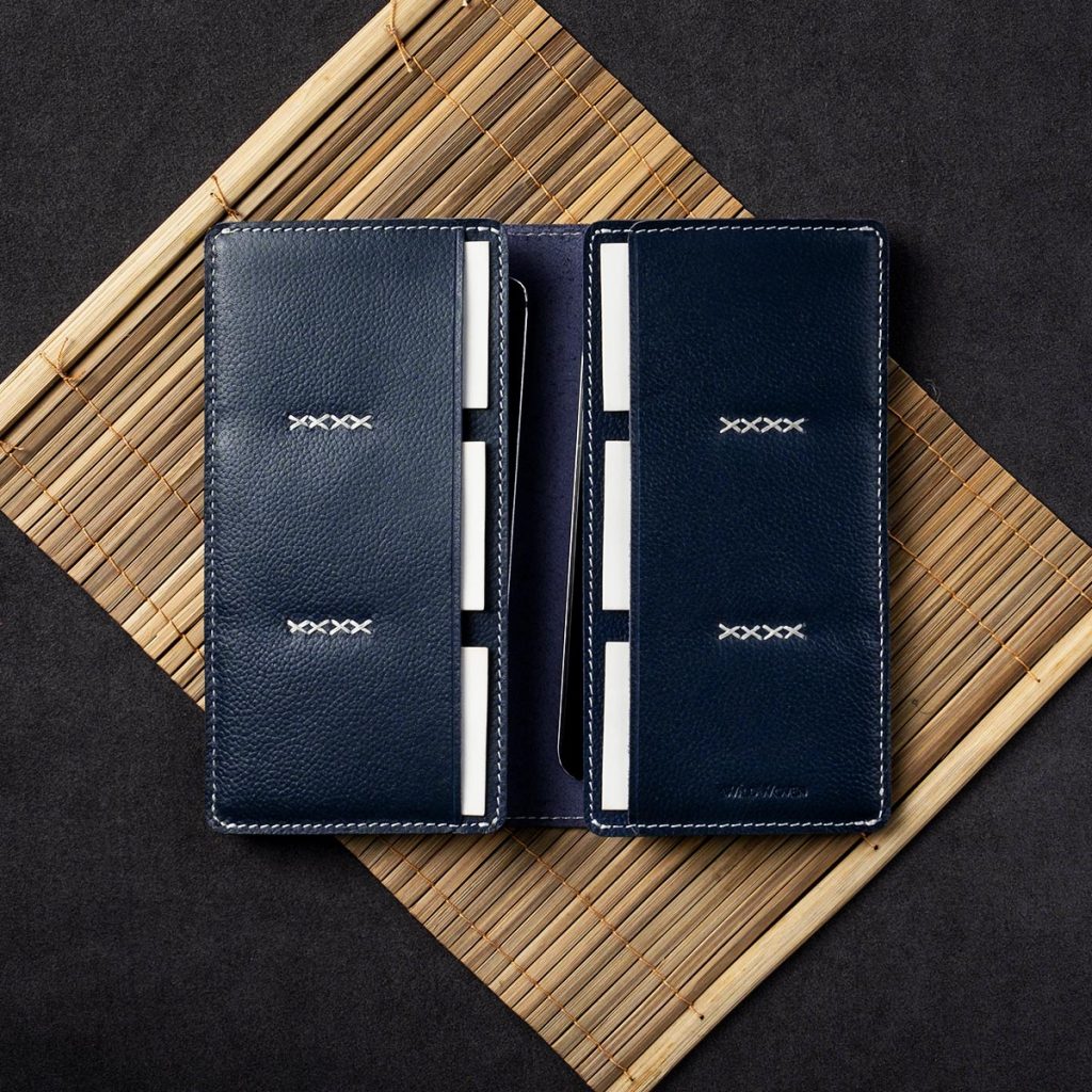 Long Wallet LW2 Yale Blue - WildWoven Leather Products