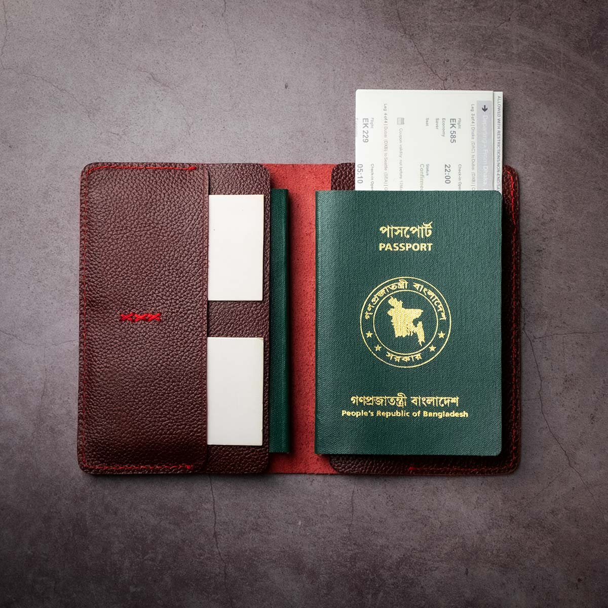 Wallet B1 Yale Blue - Handmade Bifold Original Leather Wallet Bangladesh