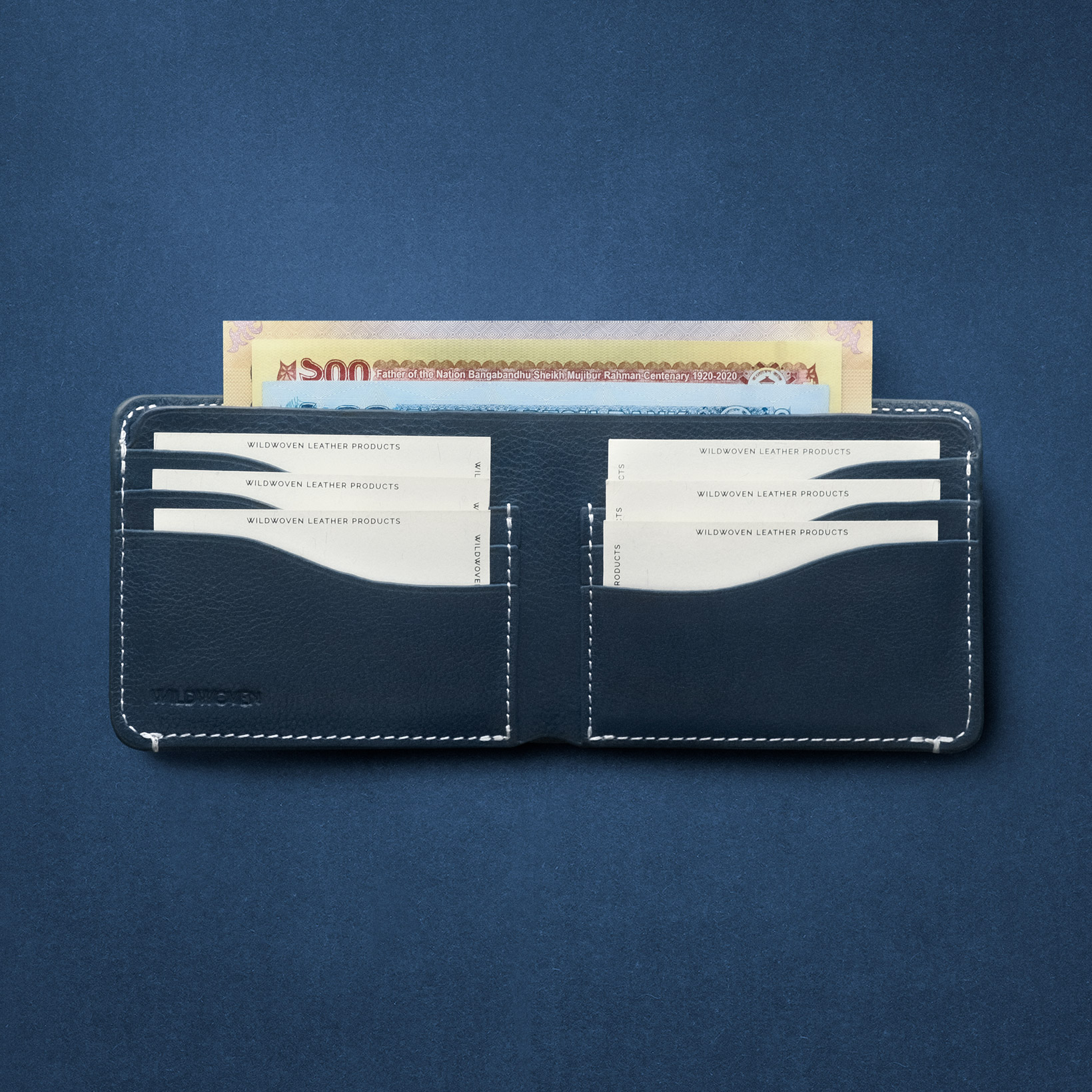 Kaizo - Minimal Bifold Wallet - WildWoven Leather Products